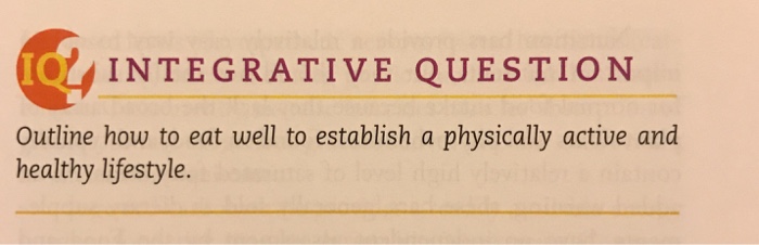 Solved INTEGRATIVE QUESTION In what ways might nutritional | Chegg.com