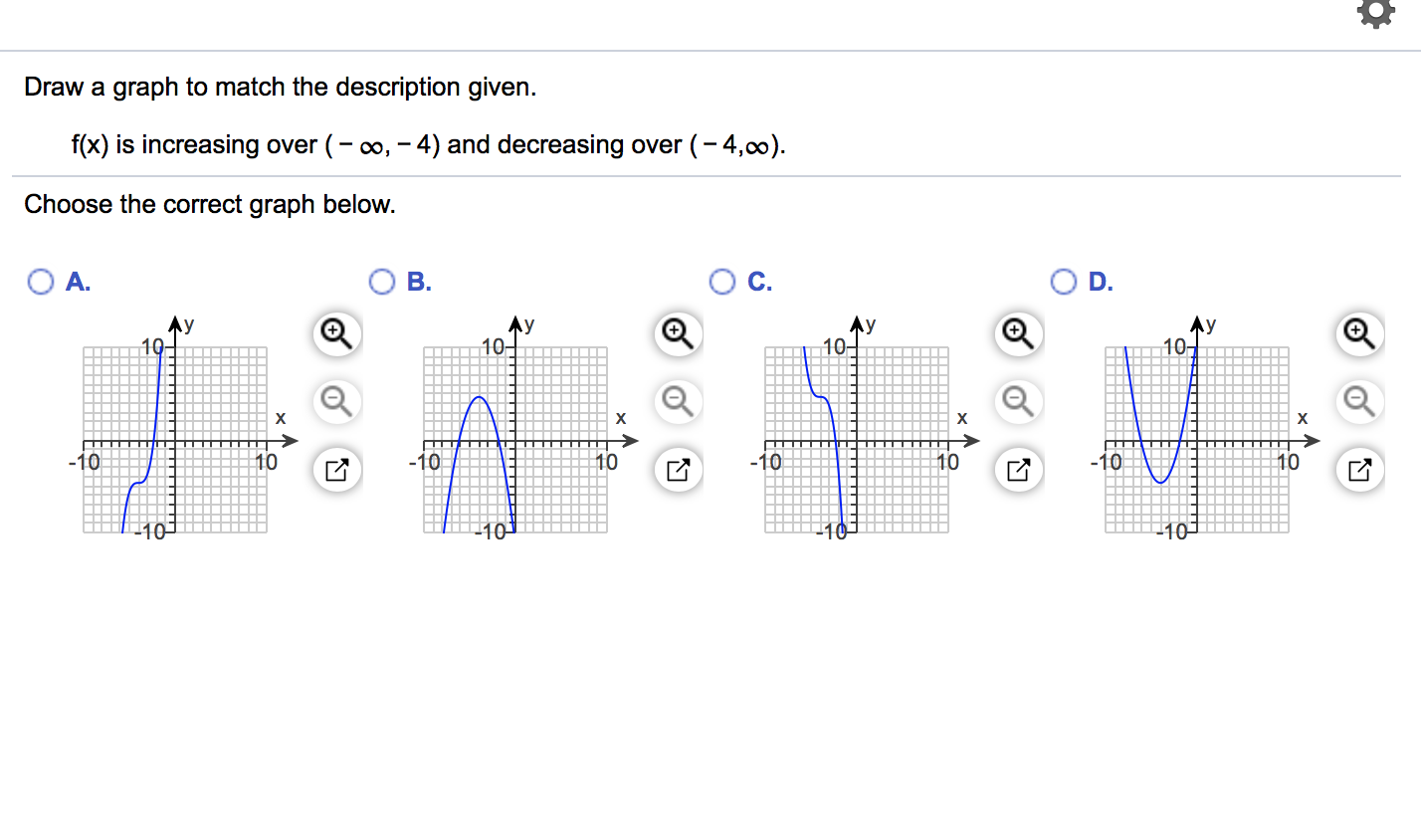 Solved Draw a graph to match the description given. f(x) is | Chegg.com