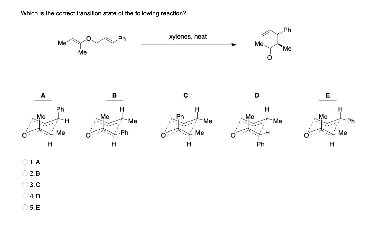 Solved Which is the correct transition state of the | Chegg.com
