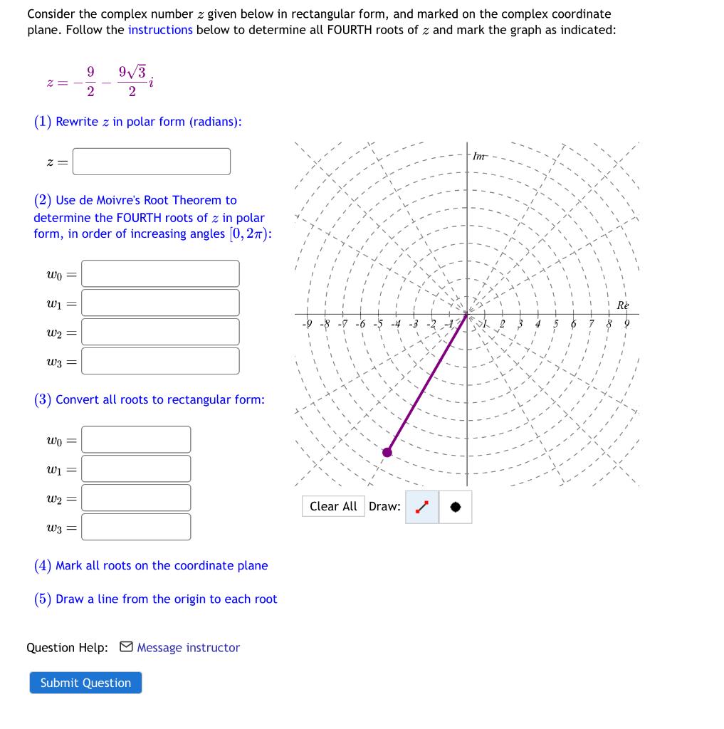 Solved Consider the complex number z given below in | Chegg.com