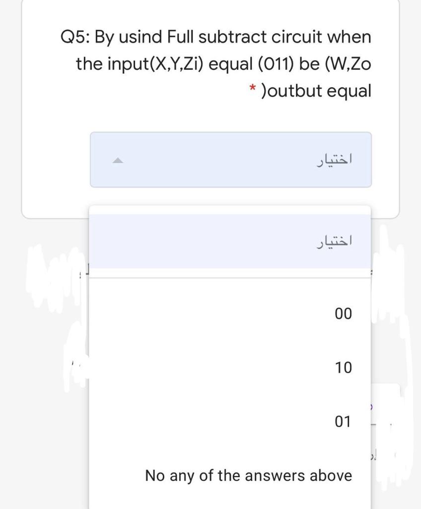 Solved Q5: By usind Full subtract circuit when the | Chegg.com Solved Q5: By usind Full subtract circuit when the | Chegg.com