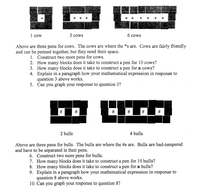 Solved Examine the block patterns closely, and answer the | Chegg.com