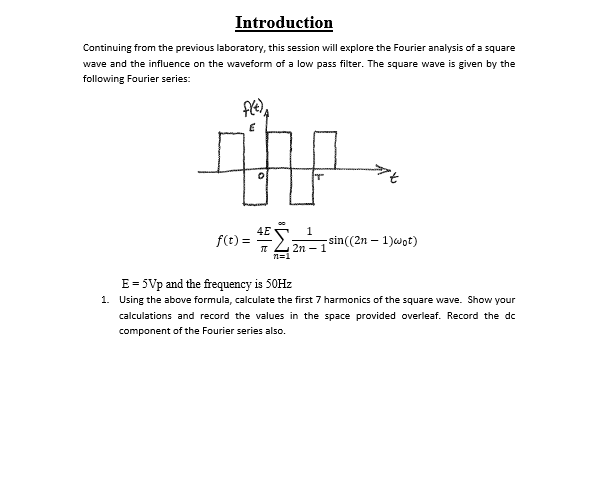 Solved Introduction Continuing from the previous laboratory, | Chegg.com