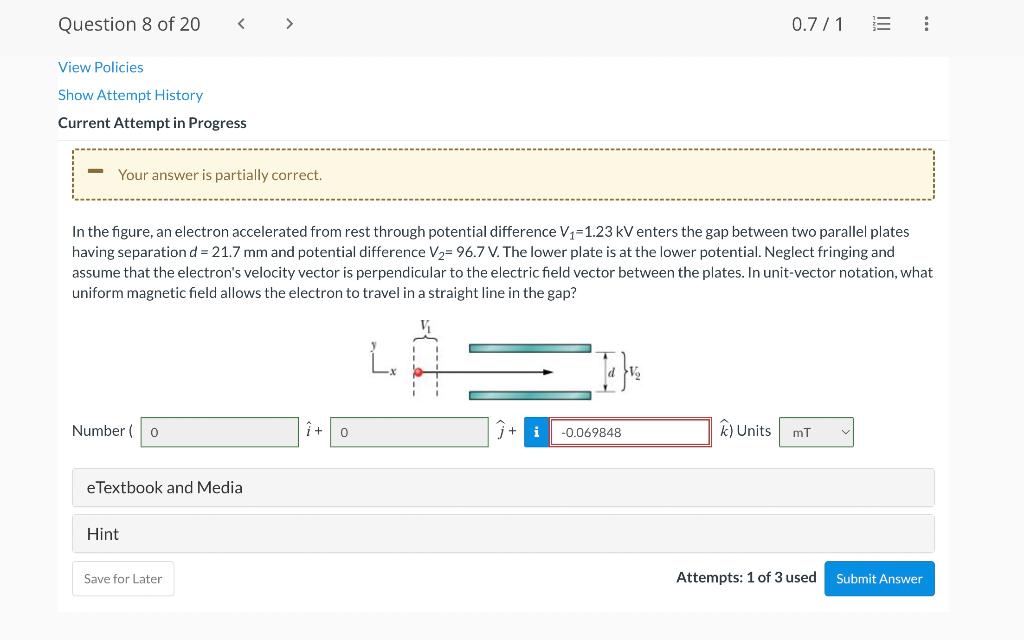 Solved In The Figure An Electron Accelerated From Rest