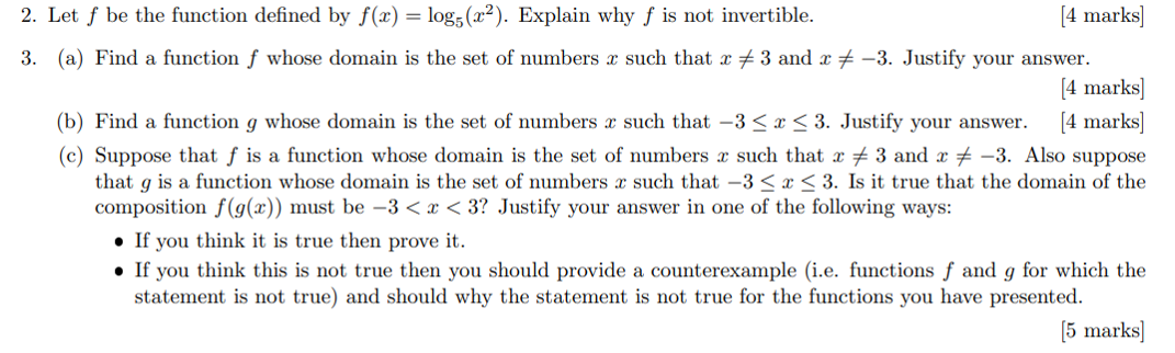 Solved 2. Let f be the function defined by f(x)=log5(x2). | Chegg.com