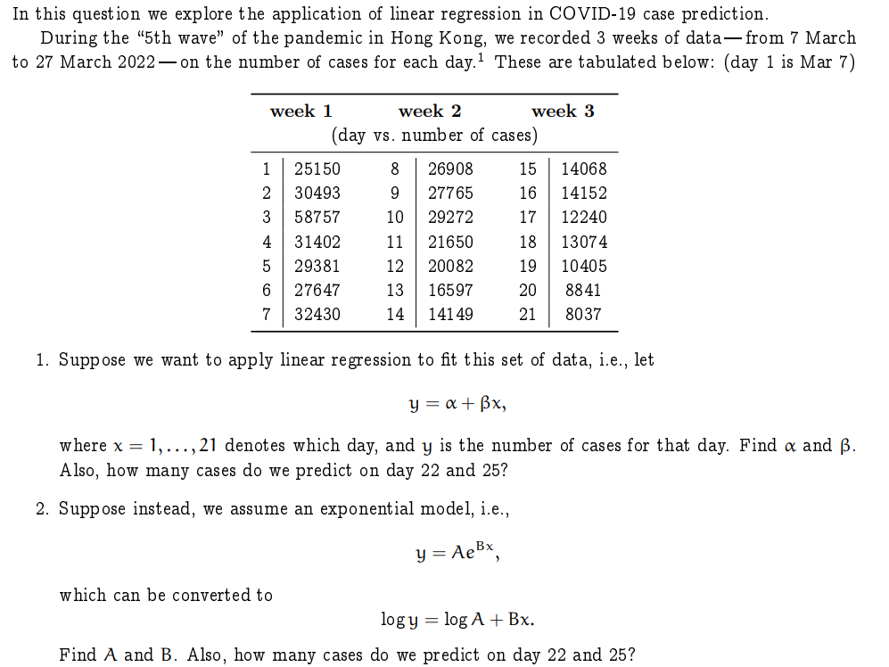 In this question we explore the application of linear | Chegg.com
