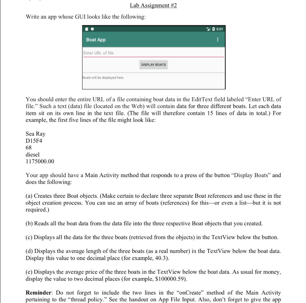 Lab Assignment #2 Write an app whose GUI looks like | Chegg.com