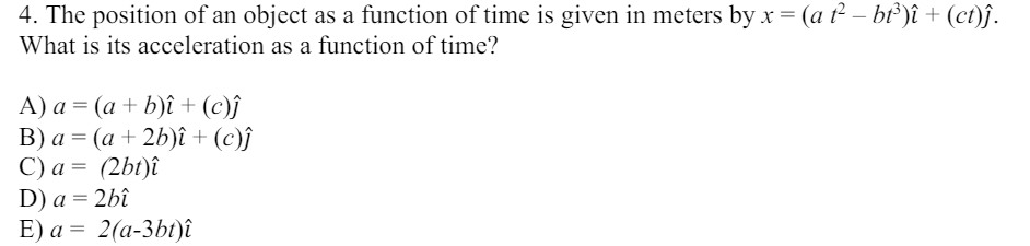 Solved The position of an object as a function of time is | Chegg.com