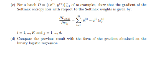 Solved Consider the Softmax Regression model (Multi-class | Chegg.com