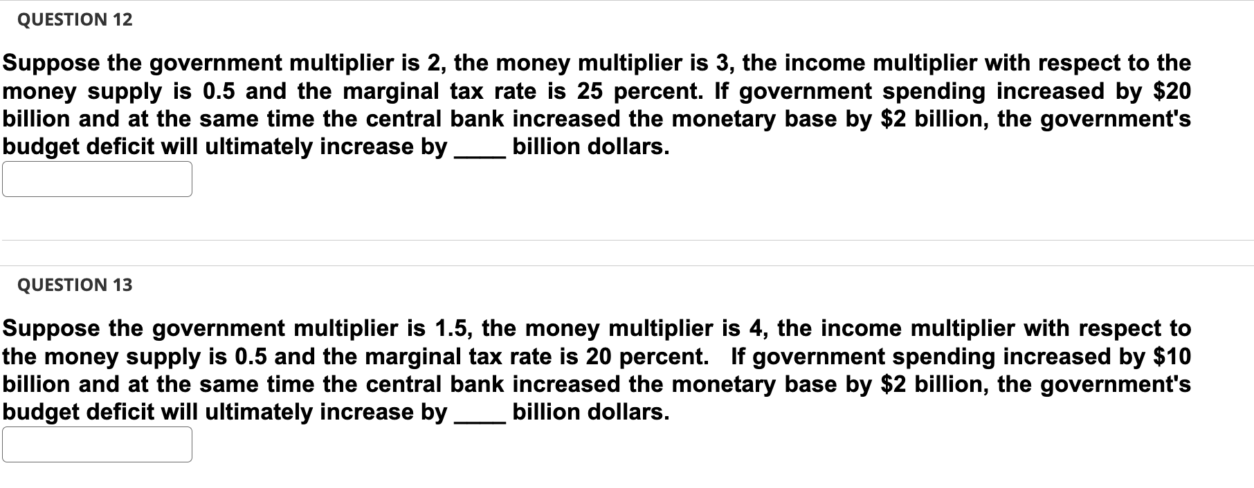 Solved Suppose the government multiplier is 2 , the money | Chegg.com