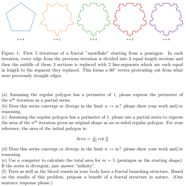 Solved In this problem we will construct a fractal geometry | Chegg.com
