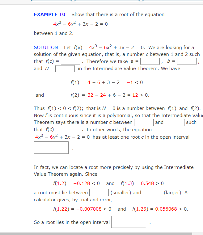 Solved EXAMPLE 10 Show that there is a root of the equation | Chegg.com