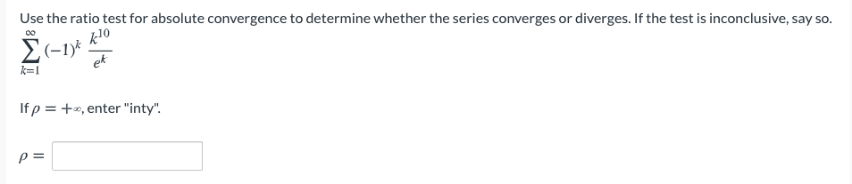 Solved Use the ratio test for absolute convergence to | Chegg.com