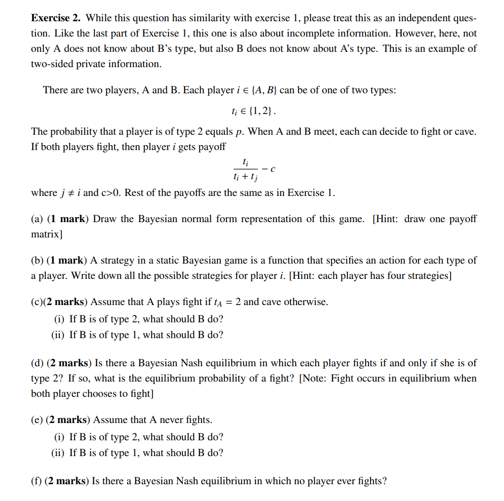 Solved Exercise 2. While this question has similarity with | Chegg.com