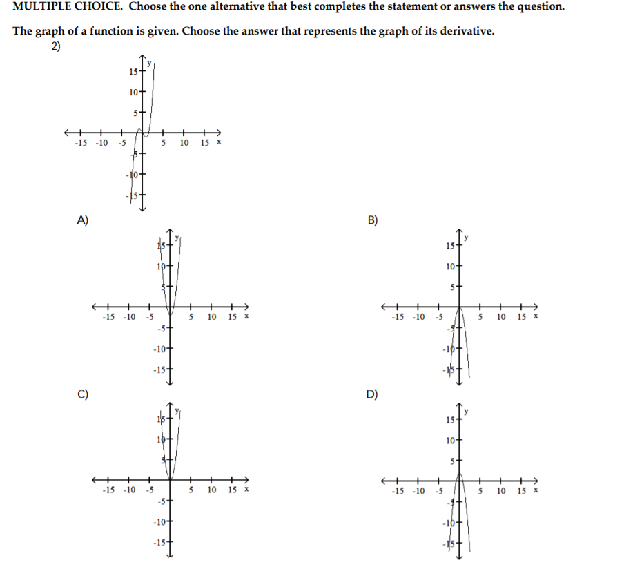 Solved MULTIPLE CHOICE. Choose the one alternative that best | Chegg.com