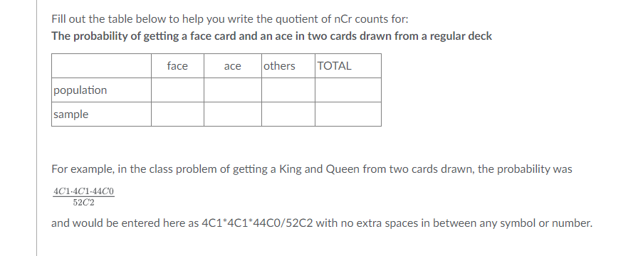 Solved Fill out the table below to help you write the | Chegg.com