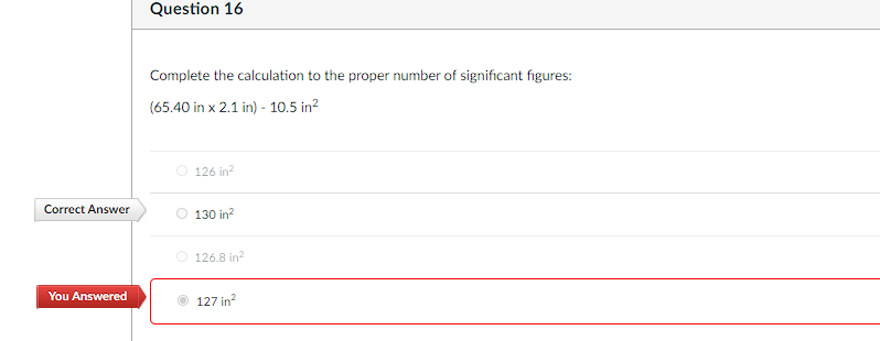 Solved Question 16 Complete the calculation to the proper | Chegg.com