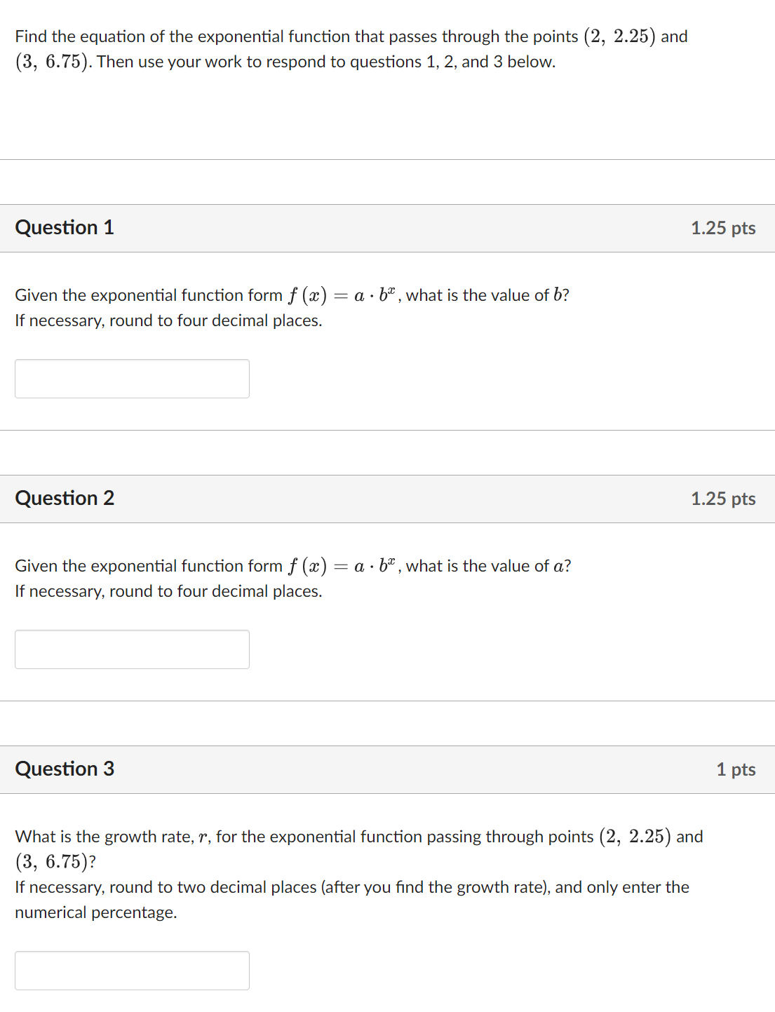Solved Find the equation of the exponential function that | Chegg.com