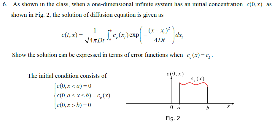 Solved 6. As shown in the class, when a one-dimensional | Chegg.com