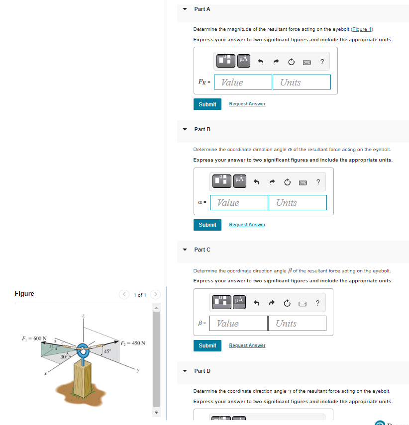 Solved Determine The Magnitude Of The Resultant Force Acting