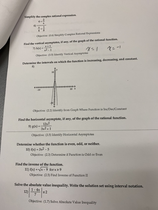 Solved Simplify the complex rational expression. Objective: | Chegg.com