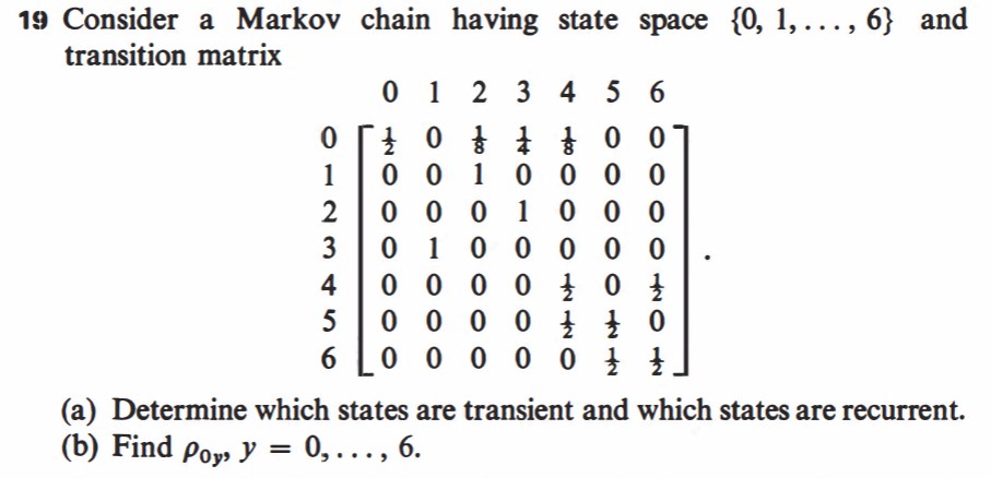 Solved 19 Consider a Markov chain having state space {0, 1, | Chegg.com