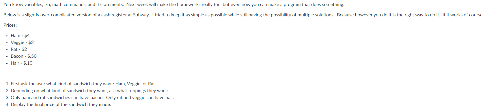 Solved I'm having trouble with the price, please help and | Chegg.com
