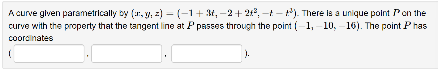 Solved A curve given parametrically by | Chegg.com
