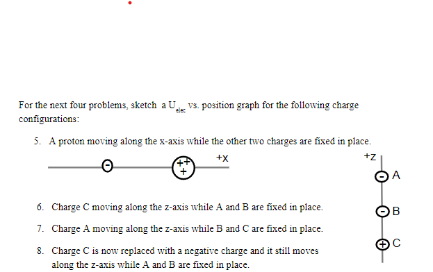 Solved For the next four problems, sketch a Uelec ﻿vs. | Chegg.com