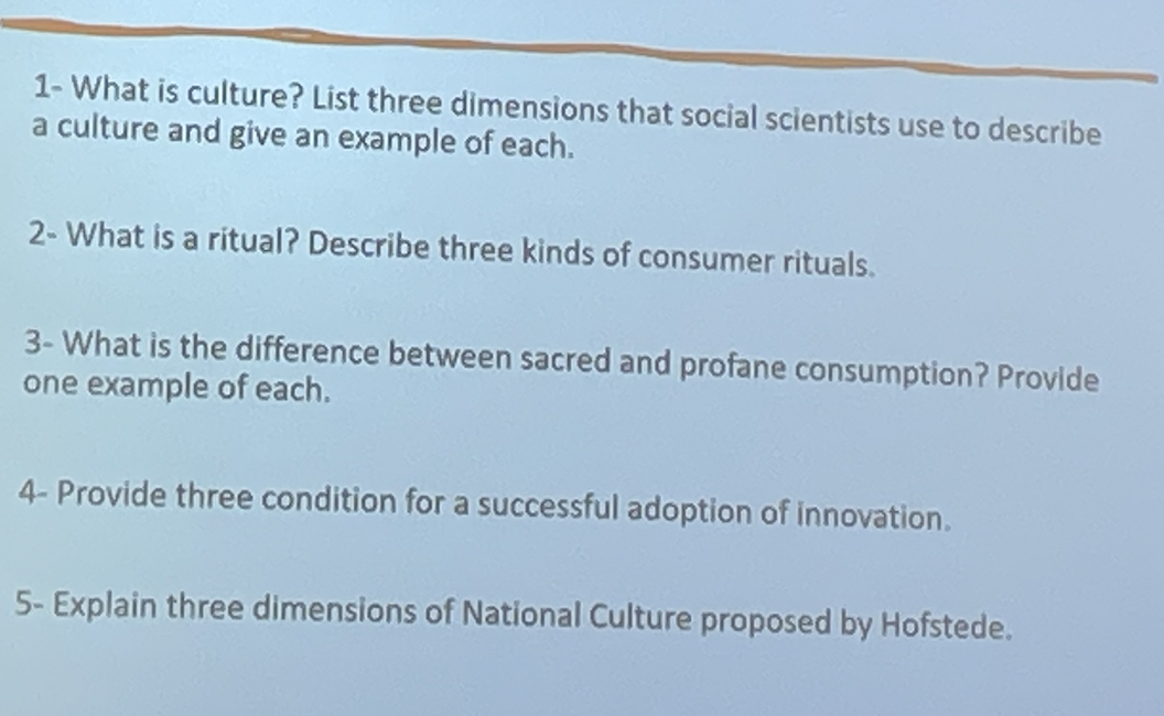 Solved 1- ﻿What is culture? List three dimensions that | Chegg.com