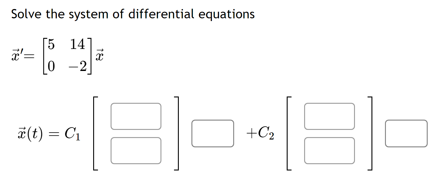 Solved Solve the system of differential equations | Chegg.com