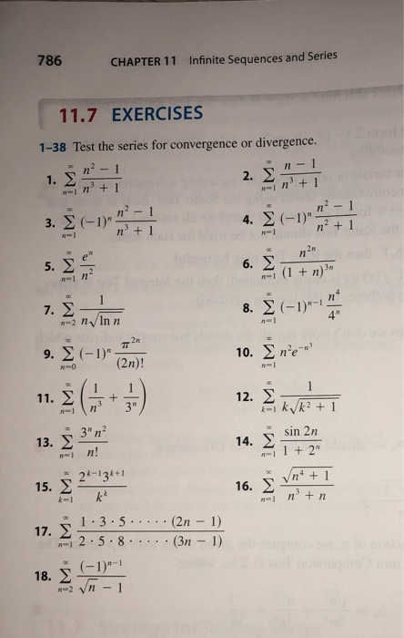 Solved 786 CHAPTER 11 Infinite Sequences and Series | Chegg.com