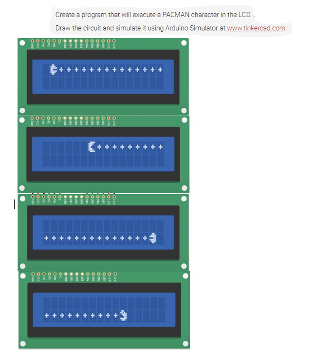 Solved Create a program that will execute a PACMAN character | Chegg.com