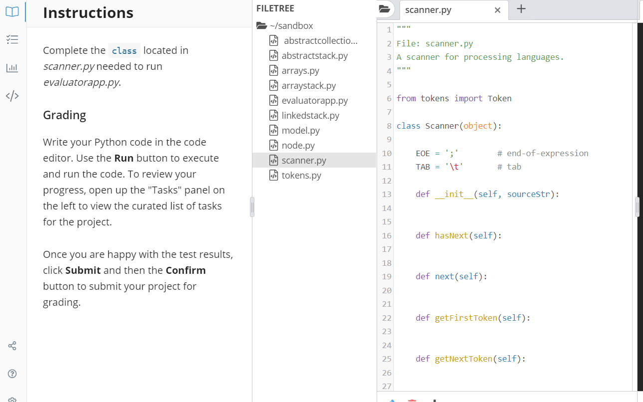 FILETREE Instructions scanner.py х + ve 2 File: | Chegg.com