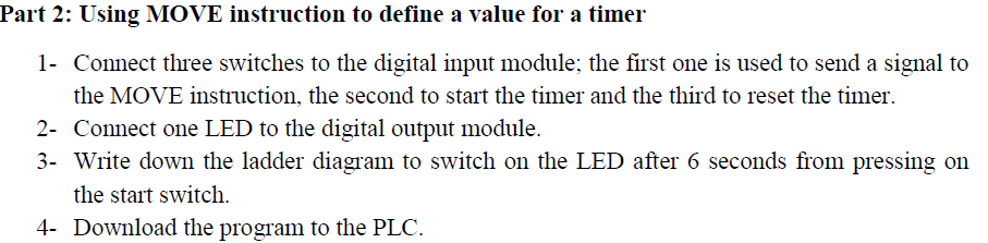 Solved art 2: Using MOVE instruction to define a value for a | Chegg.com
