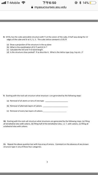 下午6:50 myasucourses.asu.edu all T-Mobile令 * 1496 8. | Chegg.com