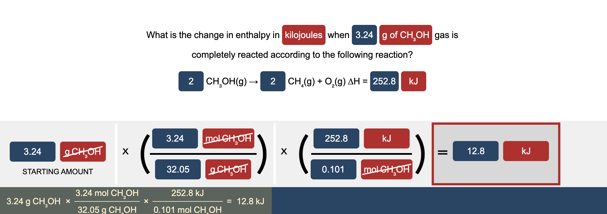 Solved What is the change in enthalpy in when gas is | Chegg.com