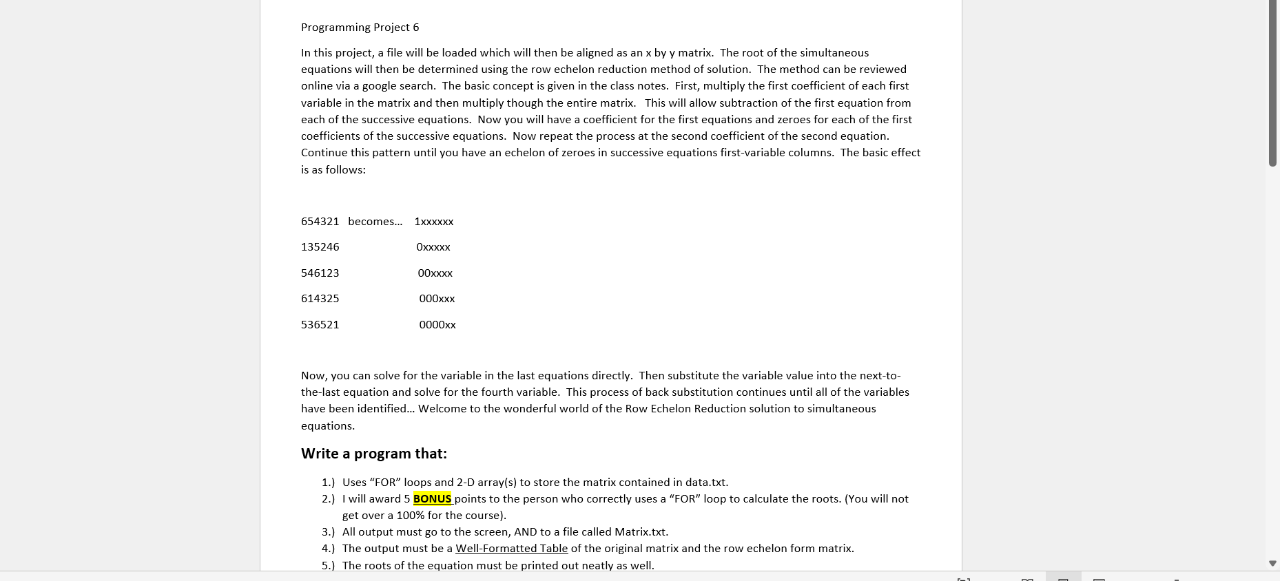 Programming Project 6 In this project, a file will be | Chegg.com