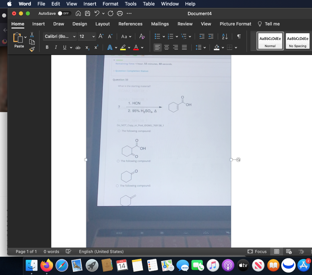 Solved Word File Edit View Insert Format Tools Table Window | Chegg.com