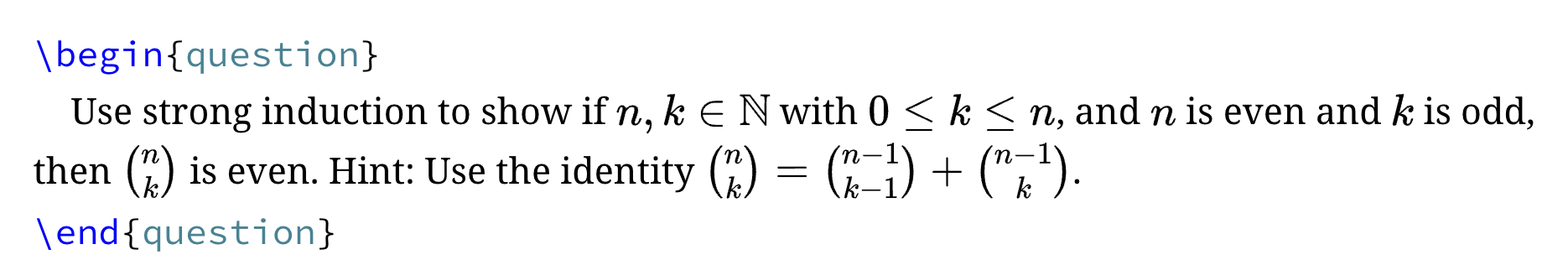 Solved \begin\{question\} } Use strong induction to show if | Chegg.com