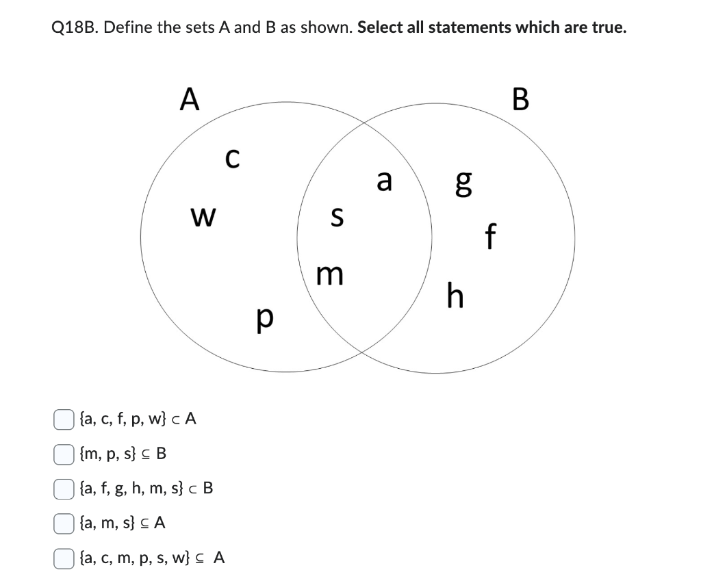 Solved Q17B. Define the sets A,B,C, and D as shown. Find | Chegg.com