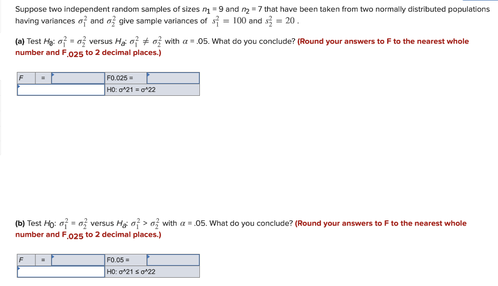 Solved Suppose two independent random samples of sizes n1 = | Chegg.com