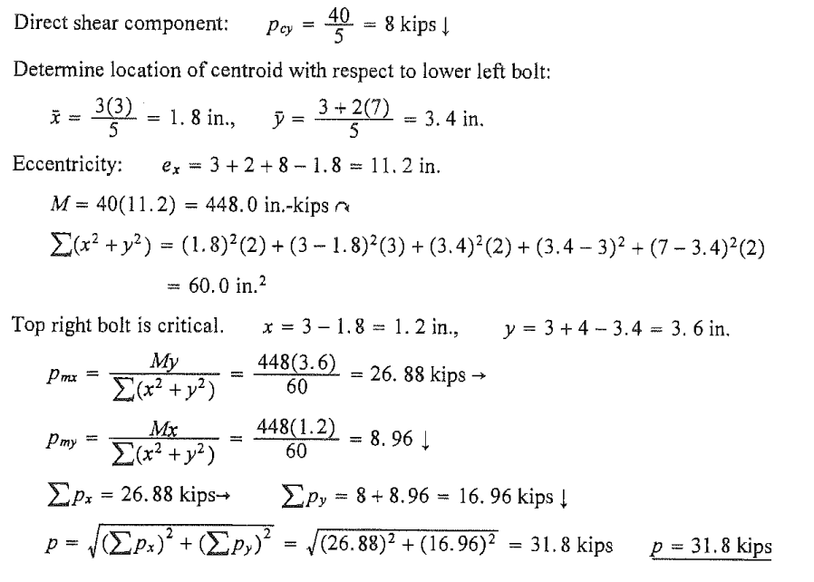 Solved 1. A plate is used as a bracket and is attached to a | Chegg.com