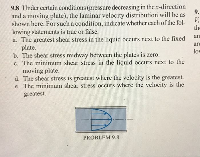 Solved 9.8 Under certain conditions (pressure decreasing in | Chegg.com