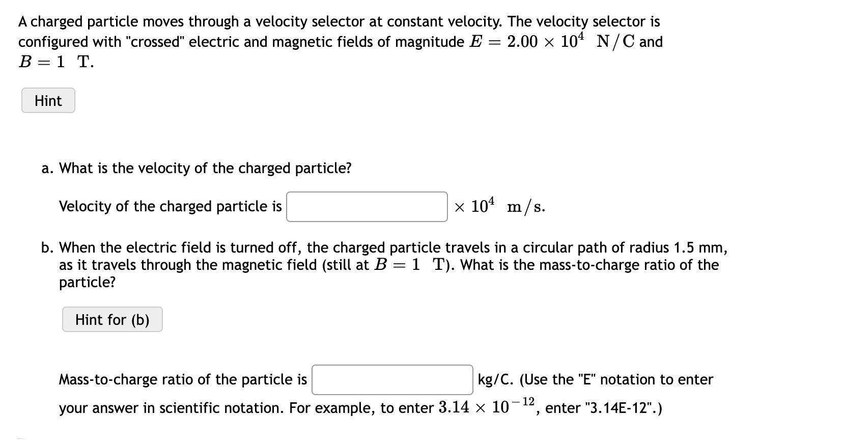 Solved A charged particle moves through a velocity selector | Chegg.com