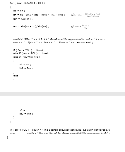Solved Problem 06 Regula-Falsi method. Question 54: Write a | Chegg.com