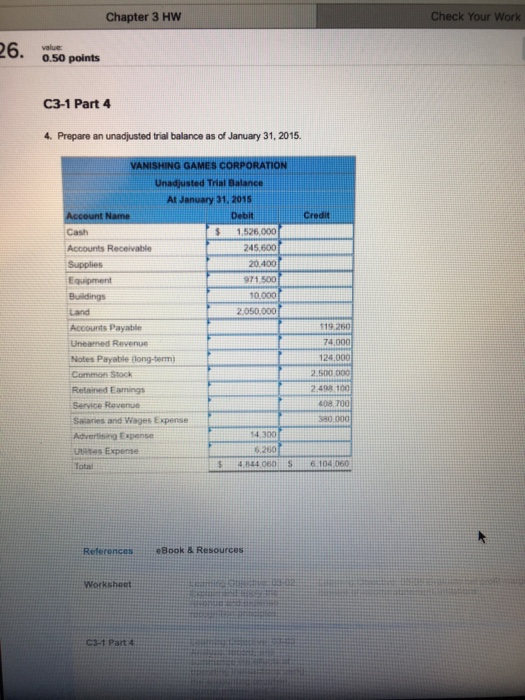 Solved Chapter 3 Hw Check Your Work Nnect Principles Of