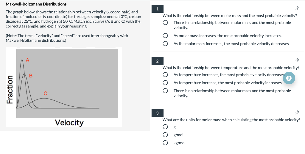 Solved Maxwell-Boltzmann Distributions 1 The graph below | Chegg.com