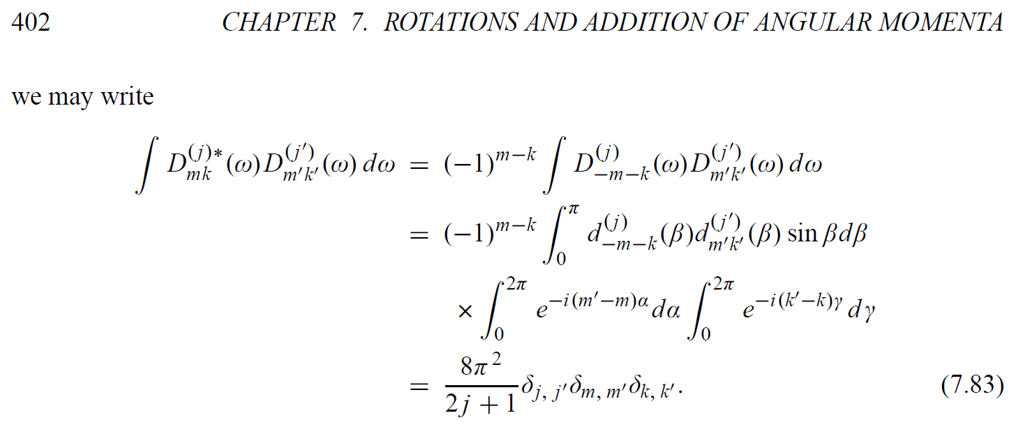 Solved 402 CHAPTER 7. ROTATIONS AND ADDITION OF ANGULAR | Chegg.com