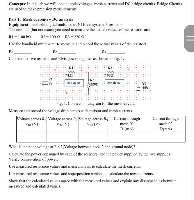 Solved Concepts: In this lab we will look at node voltages, | Chegg.com